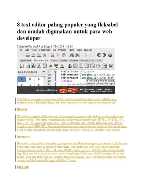 Macam Macam Text Editor Pdf