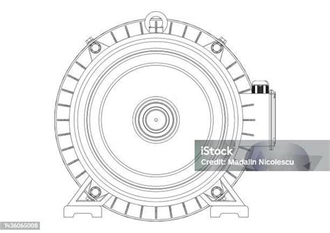 전기 모터 3d 일러스트 흑백 0명에 대한 스톡 벡터 아트 및 기타 이미지 0명 3차원 형태 개념 Istock