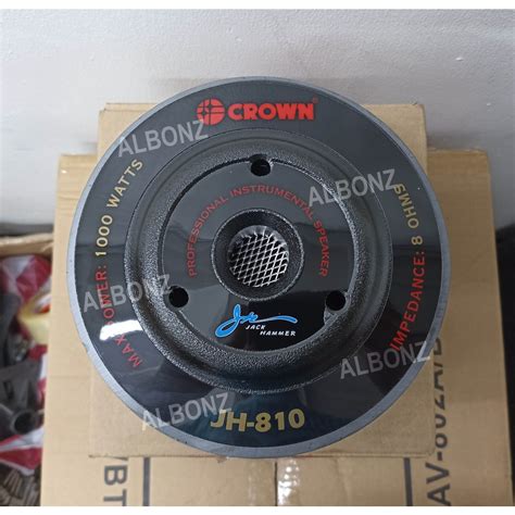 Jack Hammer Series Instrumental Speaker Crown Jh 810 1000watts Dual