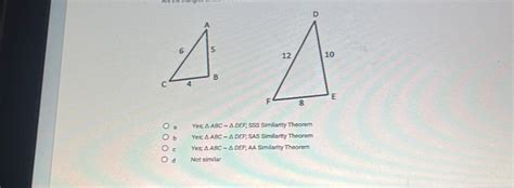 solved a yes abcsim def sss similarity theorem b yes abcsim def f