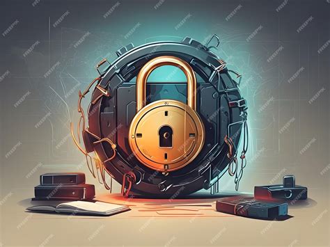 Premium Ai Image Flat Illustration Of Network Security Lock Concept