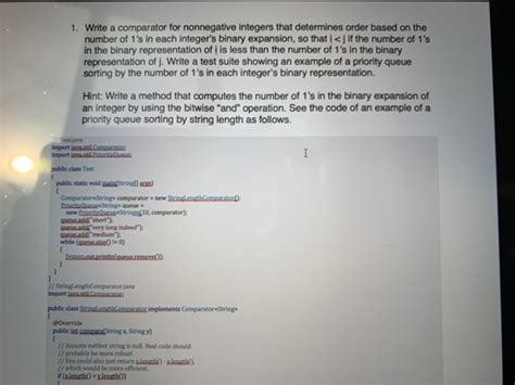 Solved Write A Comparator For Nonnegative Integers That