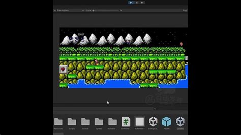 unity contra like u3d shooting platformer 2d game project source code