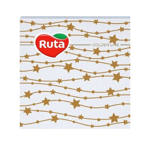 Ruta საახალწლო ხელსახოცი ვარსკვლავები 33x33 სმ 20 ც Veli Store