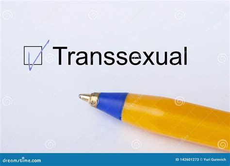 Transsexual Checkbox With A Tick On White Paper With Yellow Pen