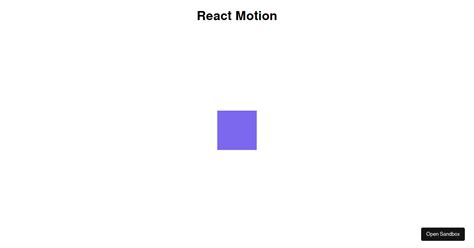 React Motion Codesandbox