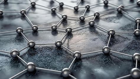 Molecular Graphene Or Carbon Sheet With Atomic Structure Nanotechnology Mesh Surface Premium