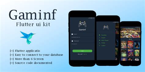 Gaminf Flutter UI Kit By AndriosDev Codester