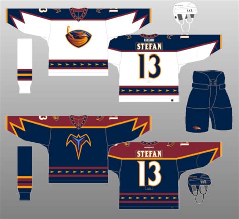 Ajh Hockey Jersey Art Atlanta Thrashers Concept 4 The 5th Anniversary