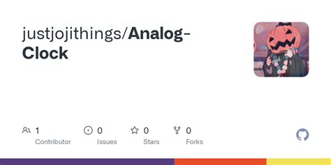 GitHub Justjojithings Analog Clock