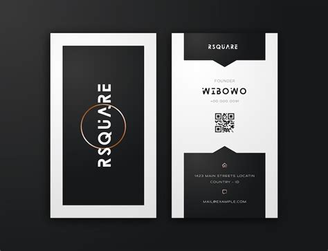 세로 명함 벡터 Freepik에서 무료 고품질 벡터를 다운로드하세요 Freepik