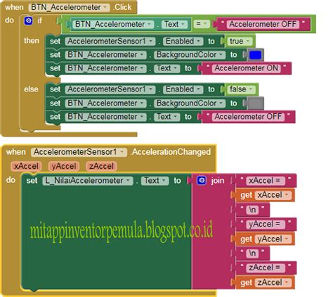 Mit App Inventor Pemula Cara Penggunaan Sensor Accelerometer Mit App