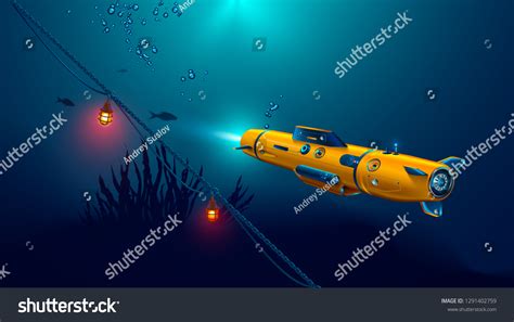 Autonomous Underwater Drone Robot Camera Exploration ภาพประกอบสต็อก 1291402759 Shutterstock