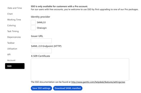 Single Sign On SSO Settings Help Center