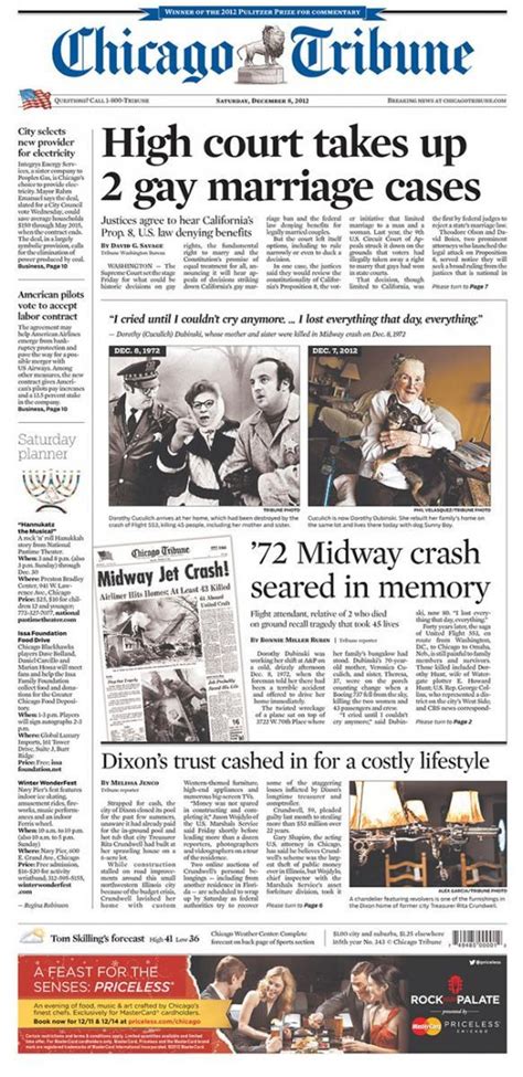 Photos Top Newspaper Front Pages On Same Sex Marriage