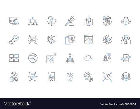 Response Line Icons Collection Feedback Reaction Vector Image