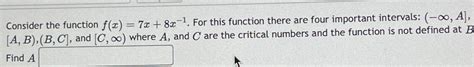 solved consider the function f x 7x 8x 1 ﻿for this