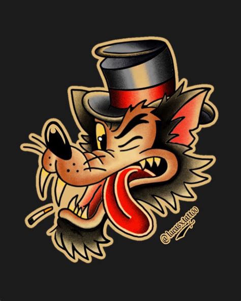 Pin De Toni C 13 En Tatouage Old School Lobo Tatuaje Tradicional