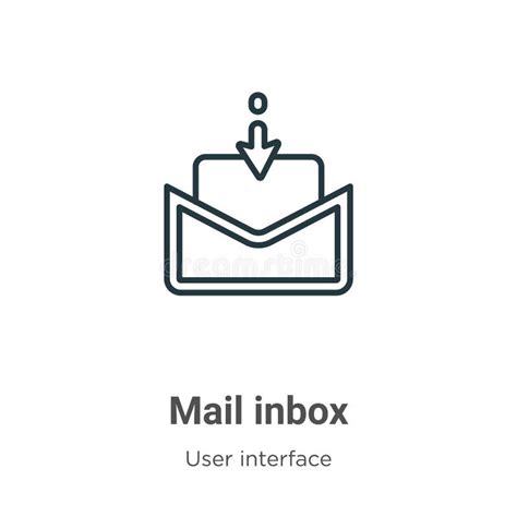 mail inbox outline vector icon thin line black mail inbox icon flat