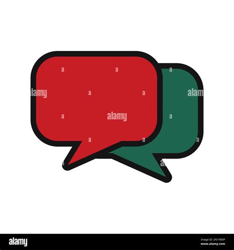 Chatting Line Icon Isolated On White Background Black Flat Thin Icon On Modern Outline Style