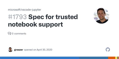 Spec For Trusted Notebook Support Issue Microsoft Vscode Jupyter GitHub