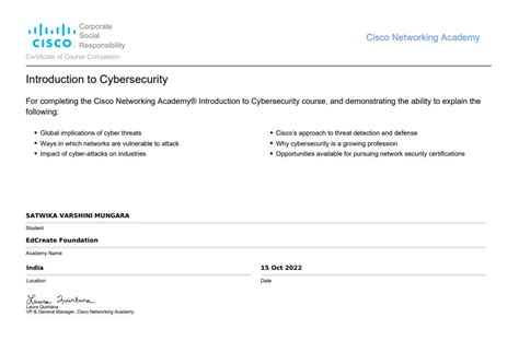 Satwika Varshini M On Linkedin Cisconetworkingacademy Cisco