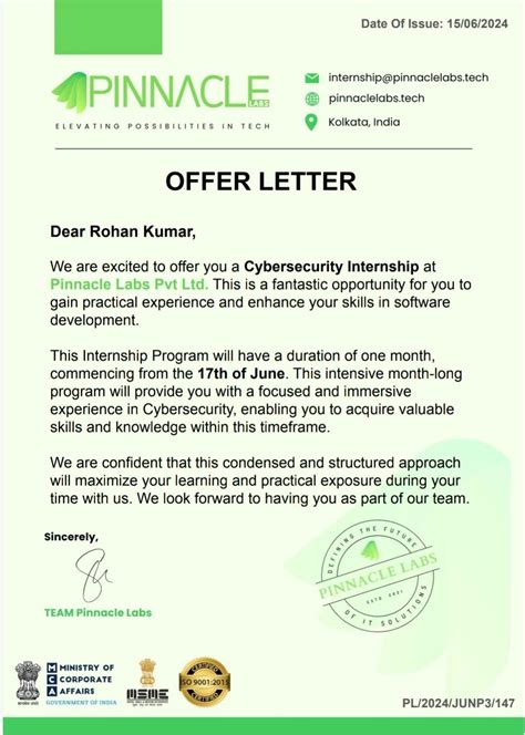 Rohan Kumar On Linkedin Pinnaclelabs Internship2024
