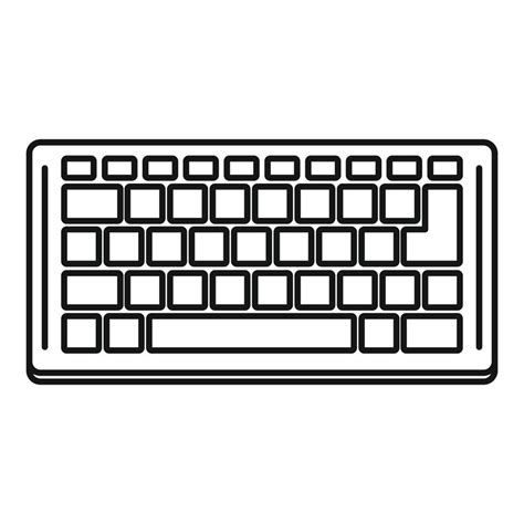 Computer Keyboard Icon Outline Style 14566501 Vector Art At Vecteezy