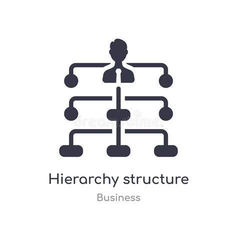 Hierarchy Structure Outline Icon Isolated Line Vector Illustration From Business Collection