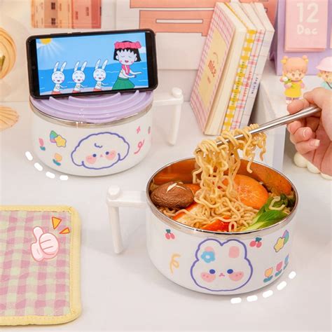 Kawaii Ramen Bowl With Lid Kore Kawaii