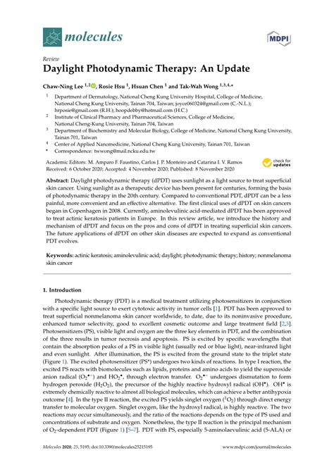 Pdf Daylight Photodynamic Therapy An Update