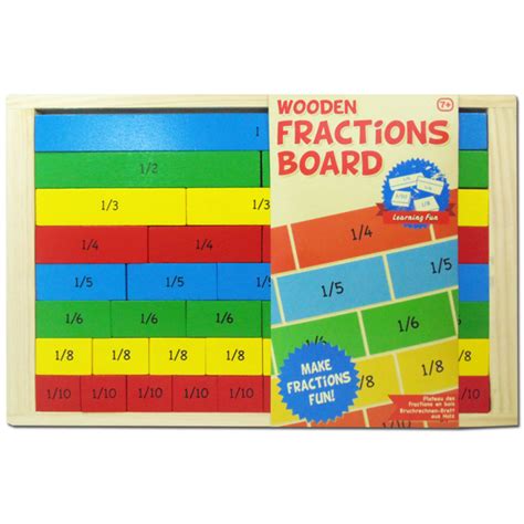 Wooden Fractions Board Game Centre Nz