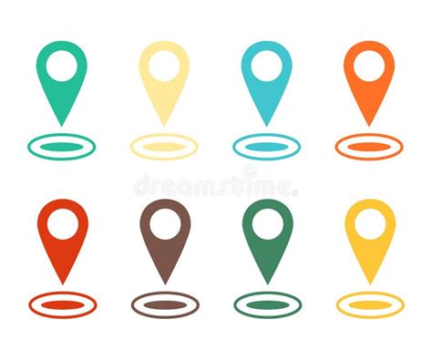 Colored Map Pointer Stock Illustrations 3952 Colored Map Pointer