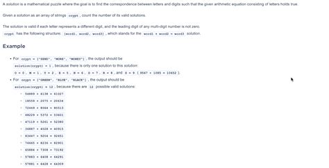 Solved Given A Solution As An Array Of Strings Count The