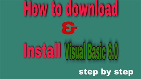 How To Download And Install Visual Basic 60 Vb6 Lecture 1 By Ahmad Raza How To Do This