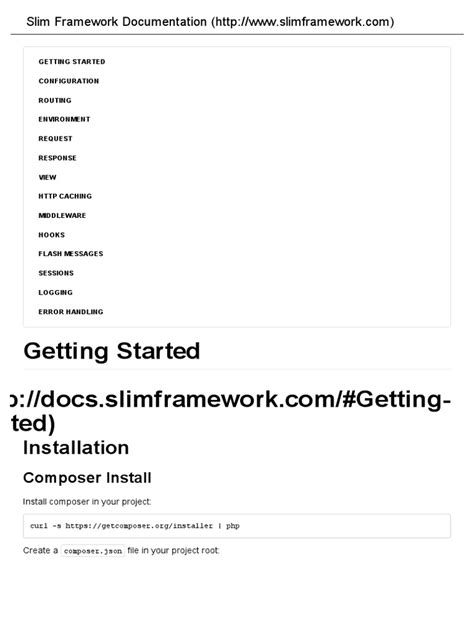 Slim Framework Documentation Pdf Hypertext Transfer Protocol Php