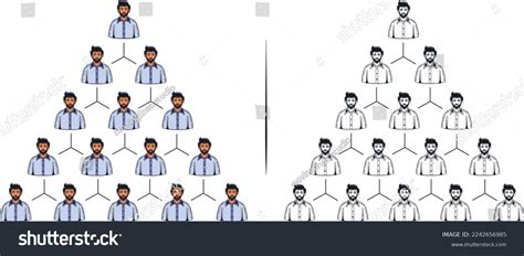 Organization Hierarchy Structure Vector Diagram Stock Vector Royalty
