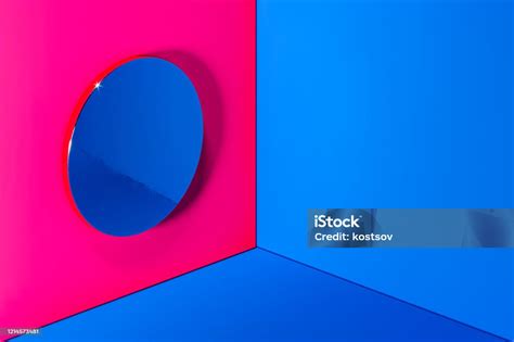 추상 다채로운 배경에 현대 핑크 쇼케이스 원형의 아치 형태 추상 미술 3d 렌더링 공란에 대한 스톡 사진 및 기타 이미지