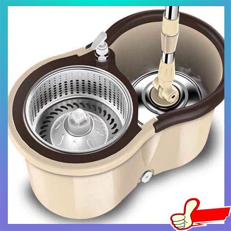 Mop Lantai Viral 抹地拖把 Spin Mop Set Baldi Pel Putar Isi Rumah Baldi Pel Baldi Pel Kering Dan
