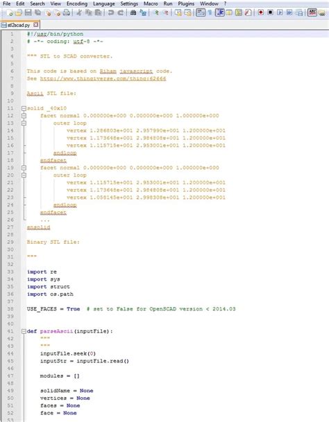 stl to openscad python converter by sbsivertsen download free stl