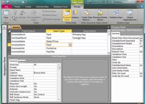 How To Create Invoice Table Using Ms Access
