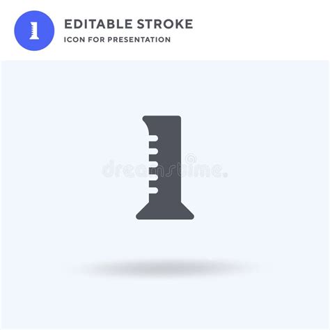 Flask Icon Vector Filled Flat Sign Solid Pictogram Isolated On White