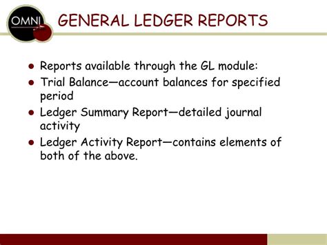 Ppt Advanced General Ledger—reporting And Using Optional Chartfields Powerpoint Presentation