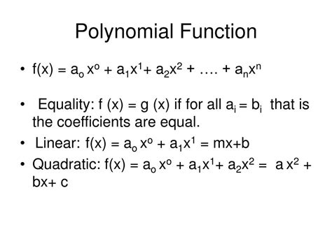 Ppt Polynomial Function Powerpoint Presentation Free Download Id 843587