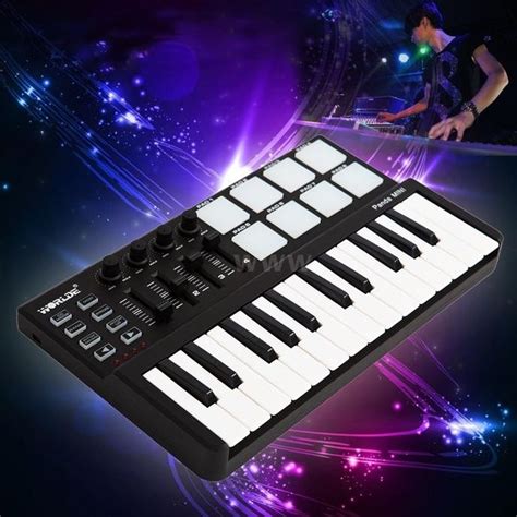 Worlde Panda Mini Portable Mini 25 Key USB Keyboard And Drum Pad MIDI Controller Musical