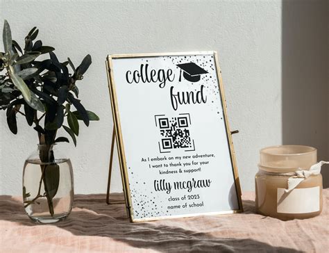 Editable Qr Code Graduation Sign Scan To T Qr Code Sign Template