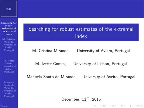 Pdf Searching For Robust Estimates Of The Extremal Index