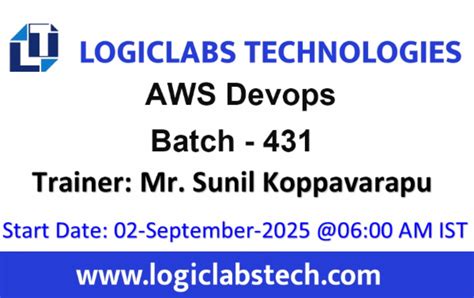 Aws Devops By Mr Sunil Koppavarapu Batch 431
