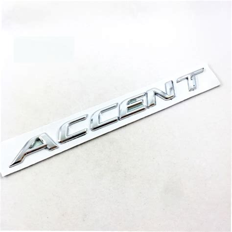 1 X Abs Chrome Accent โลโก้รถ Auto Trunk ฝาปิดสัญลักษณ์ป้ายสติกเกอร์รูปลอกสําหรับ Hyundai