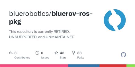 Github Bluerobotics Bluerov Ros Pkg This Repository Is Currently Retired Unsupported And